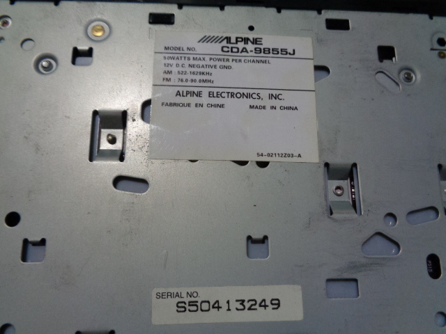 Yahoo!オークション - (G13) アルパイン ALPINE CD 1DIN CDA-9855J