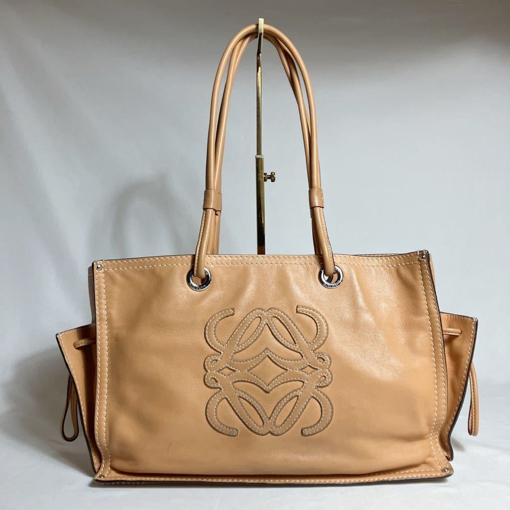 代購代標第一品牌-樂淘letao- C8 1円 美品 Loewe ロエベ ショッパートート トートバッグ ハンドバッグ ライトブラウン