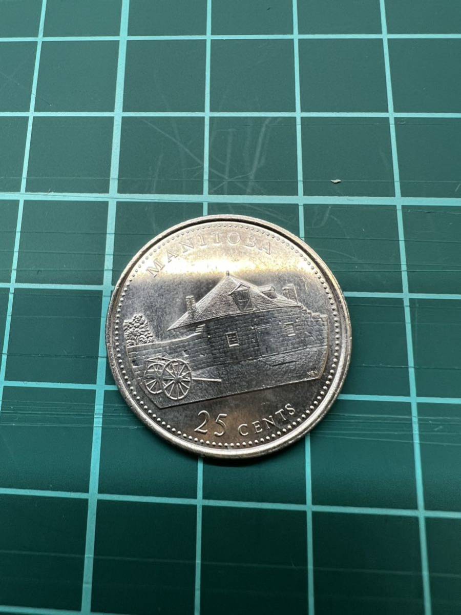 Yahoo!オークション - ＃2098【カナダ 25セント 記念硬貨 マニトバ州 1...