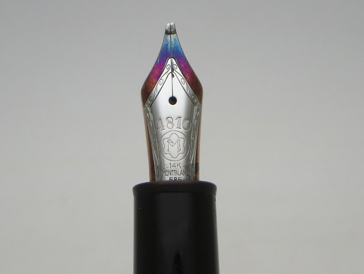 代購代標第一品牌－樂淘letao－1000円スタート 万年筆 MONTBLANC モンブラン マイスターシュテュック ペン先4810 14K 585刻印 ブラック×ゴールド ネーム入り 8 ...