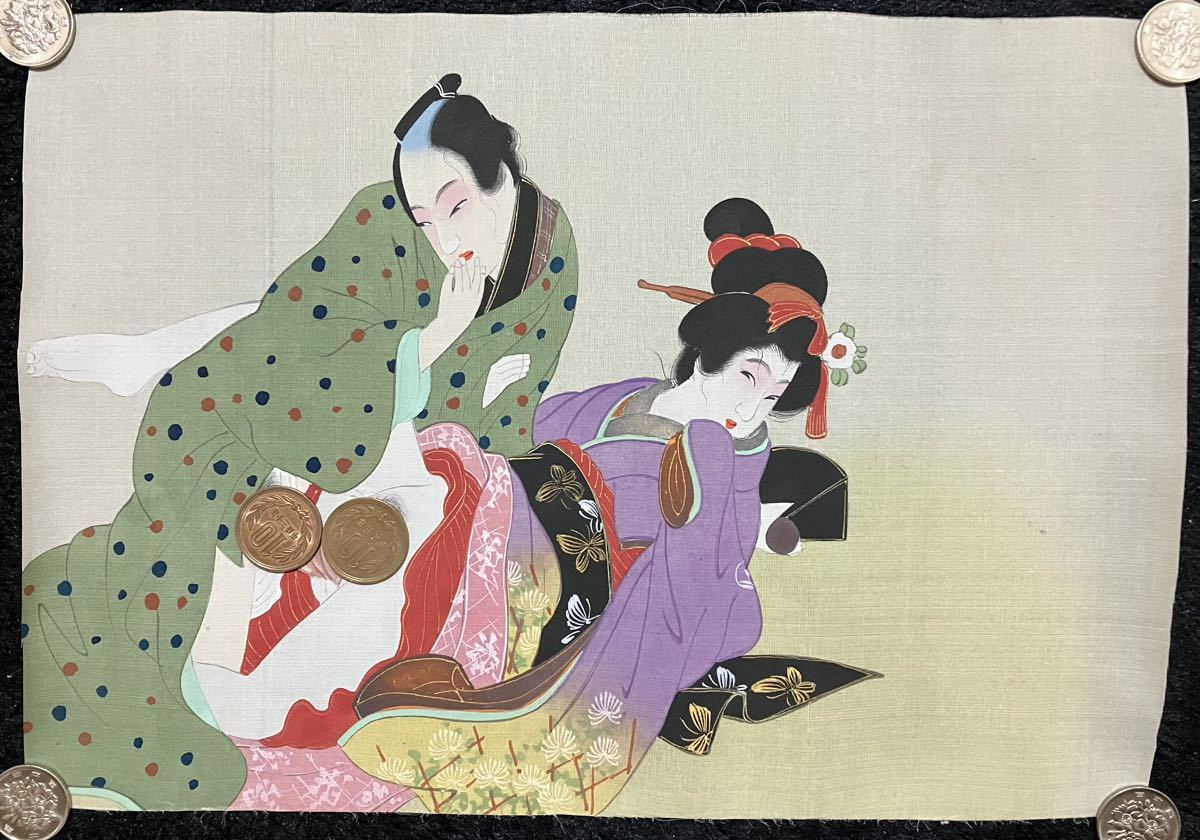 Andand 真作明治期肉筆春画 浮世絵 艶本 枕絵 秘画 裸婦 男根 春宮図 絹本 サイズ約31x22cm 8人物、菩薩|売買されたオークション情報、yahooの商品情報をアーカイブ公開