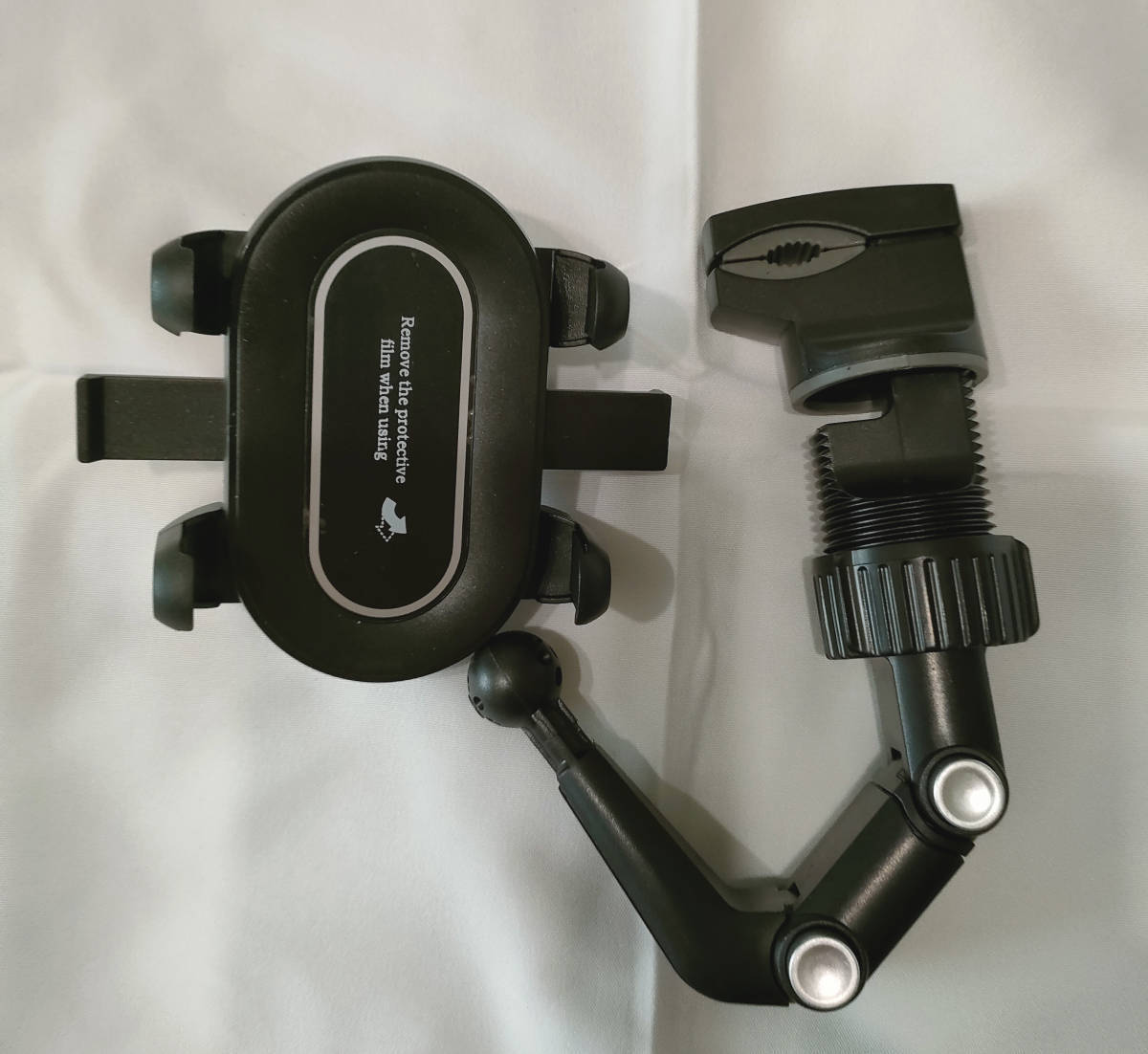 Yahoo!オークション - バックミラー スマホ ホルダー 車載 360度 グレ...