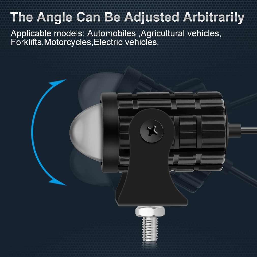 代購代標第一品牌－樂淘letao－バイク フォグランプ コントロールスイッチ付き 12V LEDヘッドライト ホワイト＋イエロー2色切り替え ミニサイズ汎用車外灯 自作配線キット