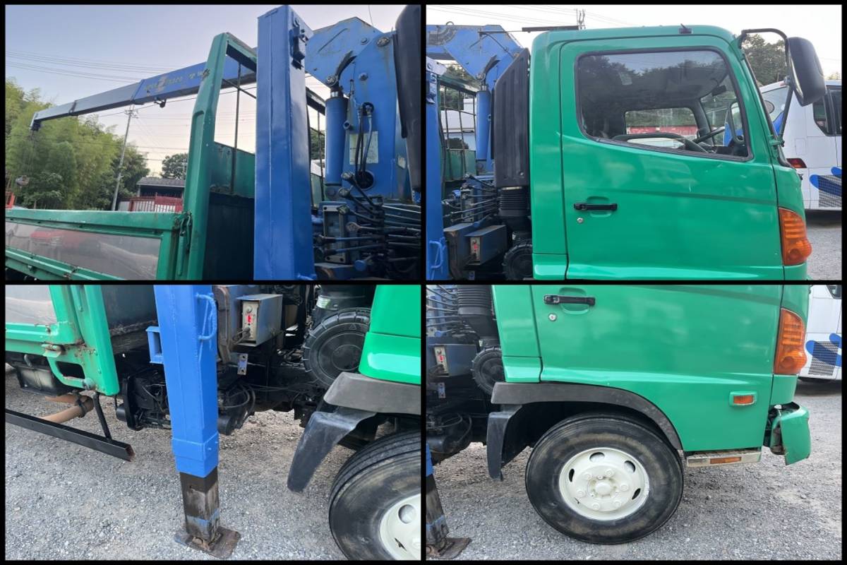 Yahoo!オークション - 動画有 売り切り H18年 日野 レンジャー 3段クレ...