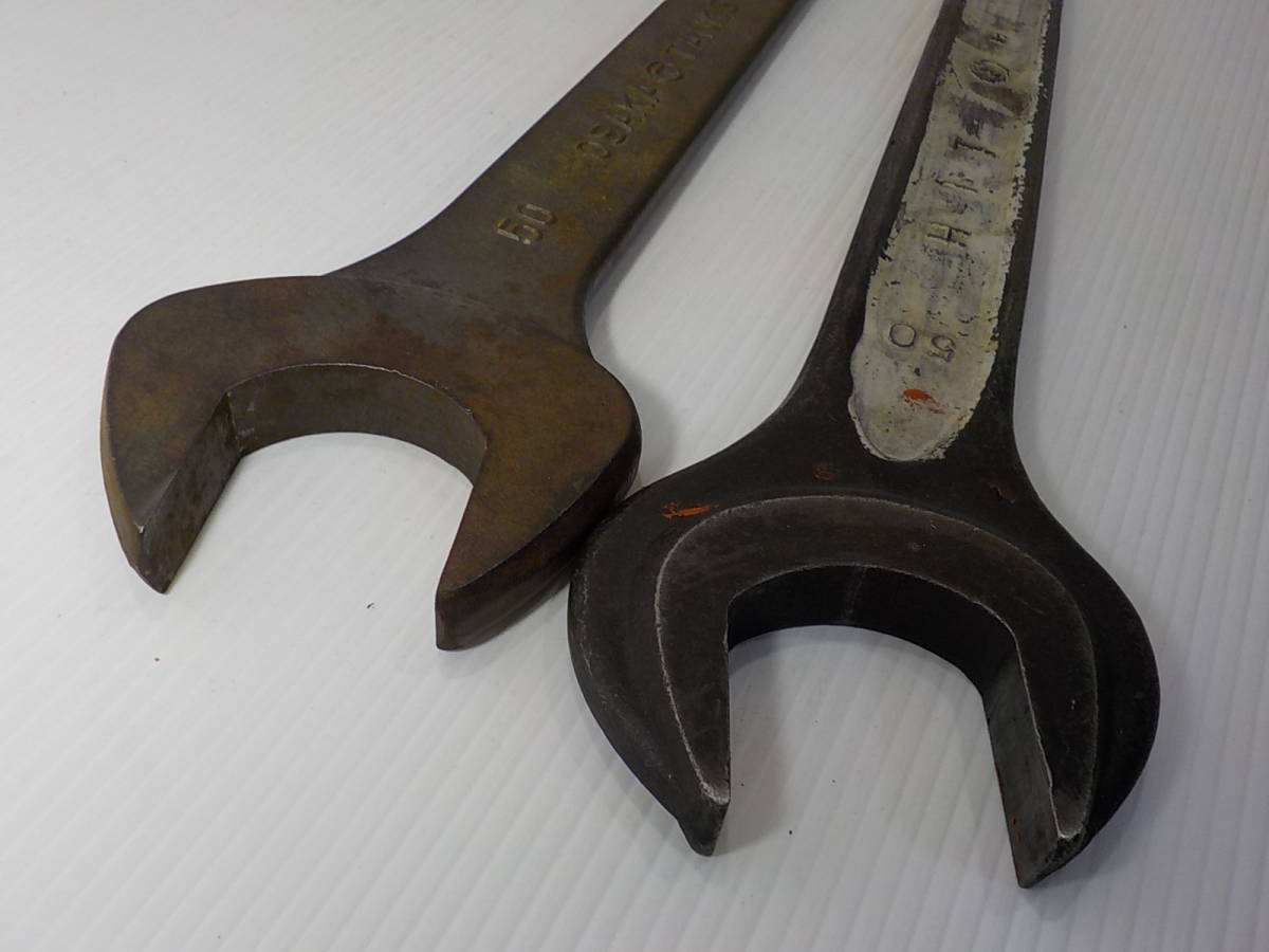 Yahoo!オークション - d157 50mm片口スパナ2個まとめて HIT OSAKA TANK...