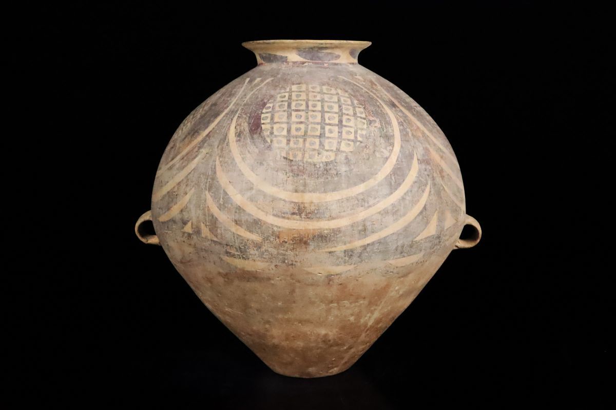 大型 アンダーソン土器 彩陶双耳壺 中国土器 馬家窯文化 中国 大型 アンダーソン土器 彩陶双耳壺 中国土器 馬家窯文化 中国
