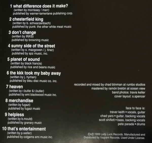 Yahoo!オークション - FACE TO FACE 「STANDARDS & PRACTICES スタンダ...