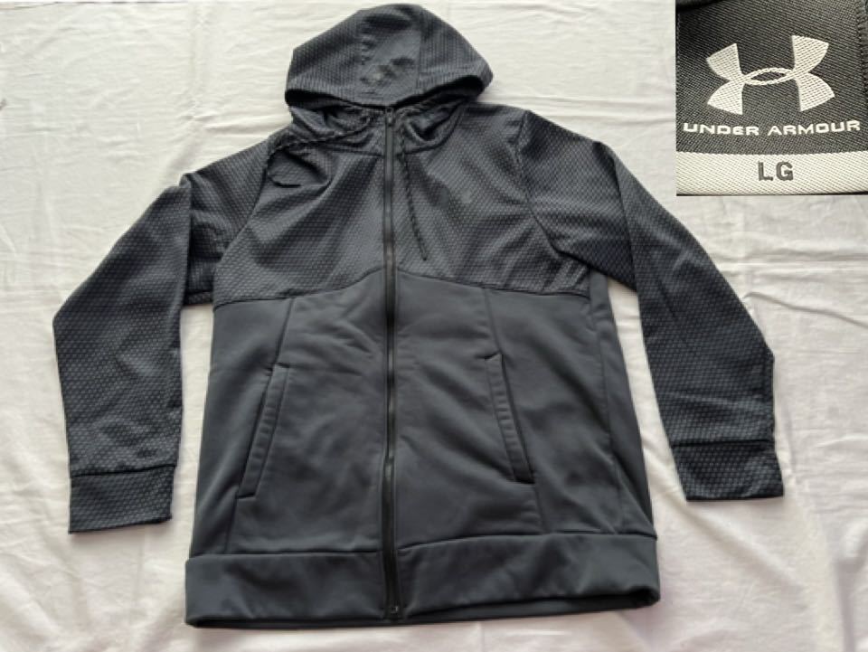 UNDER ARMOUR アンダーアーマー STORM1 フード付フルジップジャージパーカーLG 黒灰 フルジップパーカー スポーツウエア フーディー(パーカー)｜売買されたオークション情報 ...