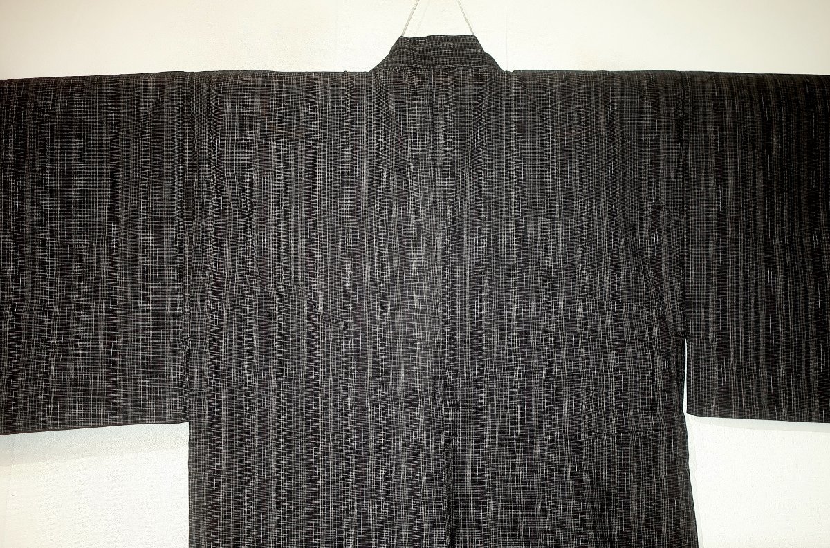 Yahoo!オークション - 壱水4154 遠州織綿麻 男着物単衣 裄71丈150К透...