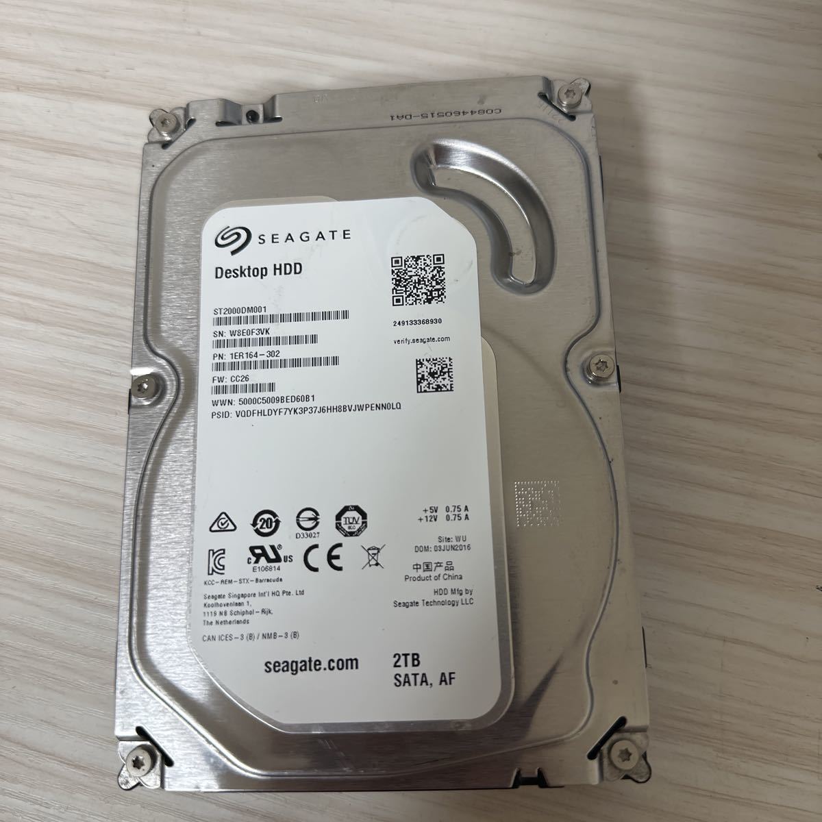 Yahoo!オークション - X86 （動作保証/使用1696時間）Seagate 3.5イン...