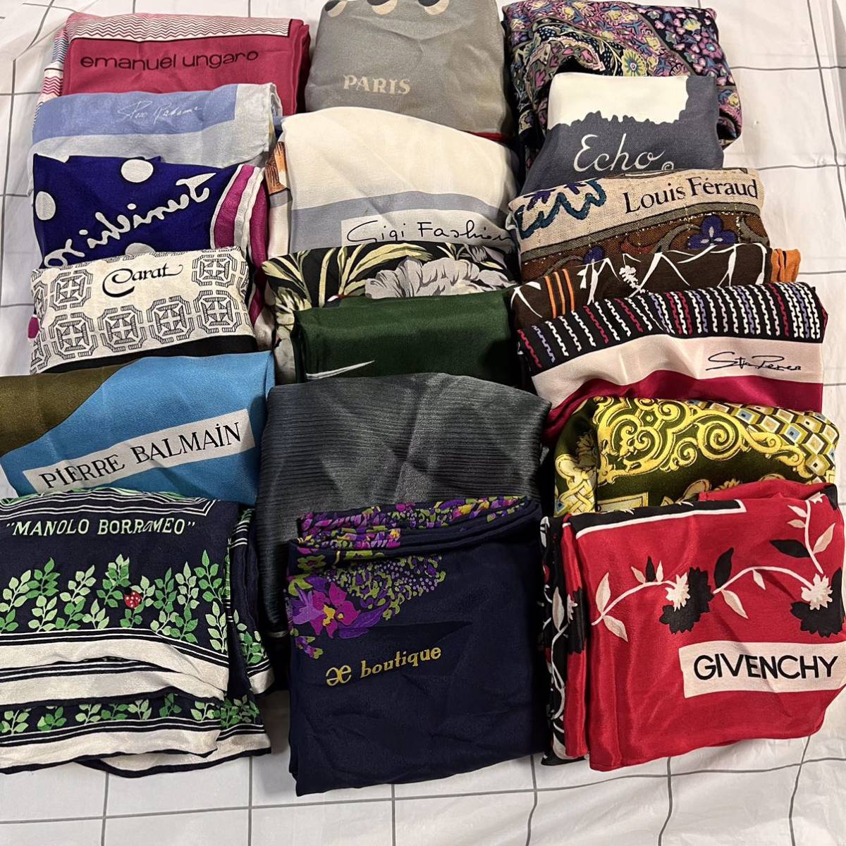 Yahoo!オークション - z744 スカーフ ストール まとめ売り シルク mano...