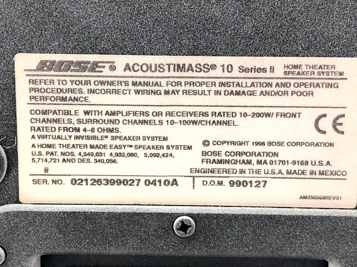Yahoo!オークション - 《15687-B43》BOSE AM-10Ⅱ ACOUSTIMASS 10 seri...