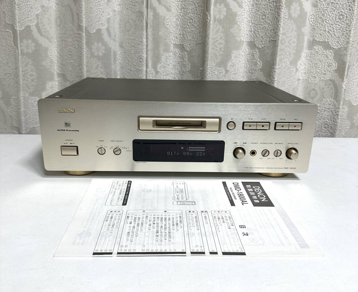 Yahoo!オークション - DENON デノン DMD-1800AL MDデッキ 取説付