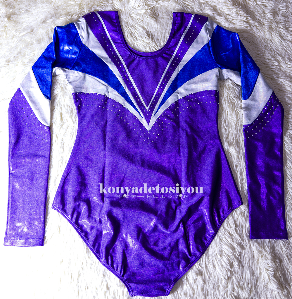 代購代標第一品牌－樂淘letao－送料210円 LJH0609 未使用 光沢 オーダー体操服 競技ダンス 器械体操 女子 新体操 競技用 光沢 レオタード 仮装 イベント コスチューム