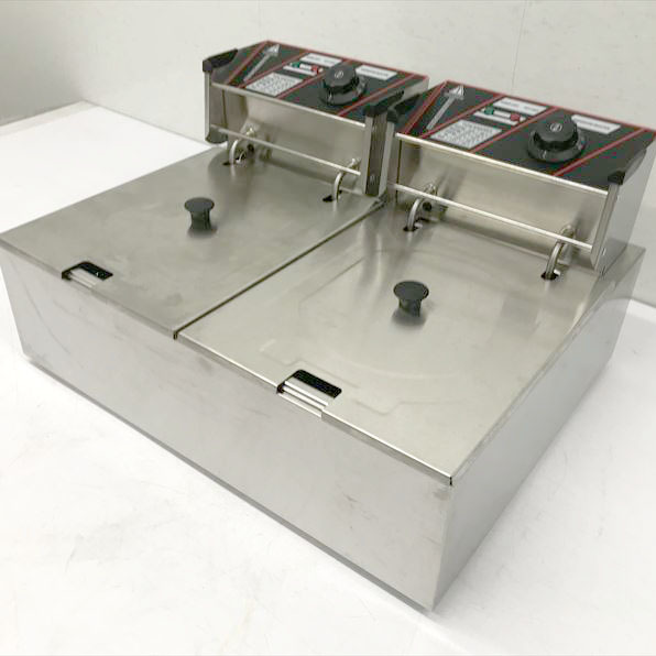 Yahoo!オークション - B6824YO 0819【美品】電気フライヤー 業務用 二...