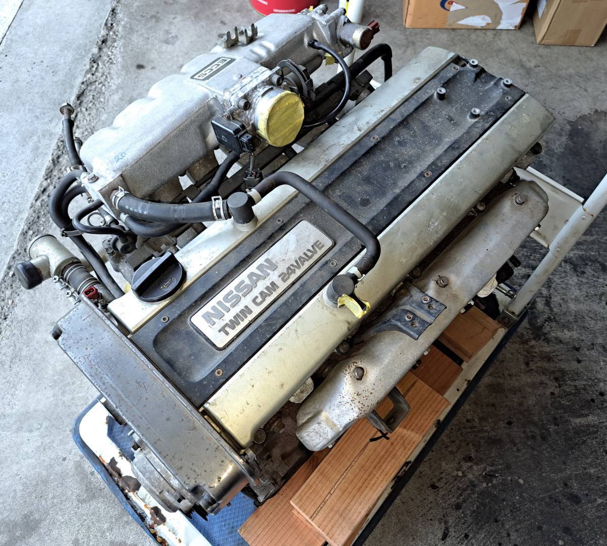 代購代標第一品牌－樂淘letao－HCR32 RB20DET エンジン 社外パーツ付き 引き取り（手渡し）限定