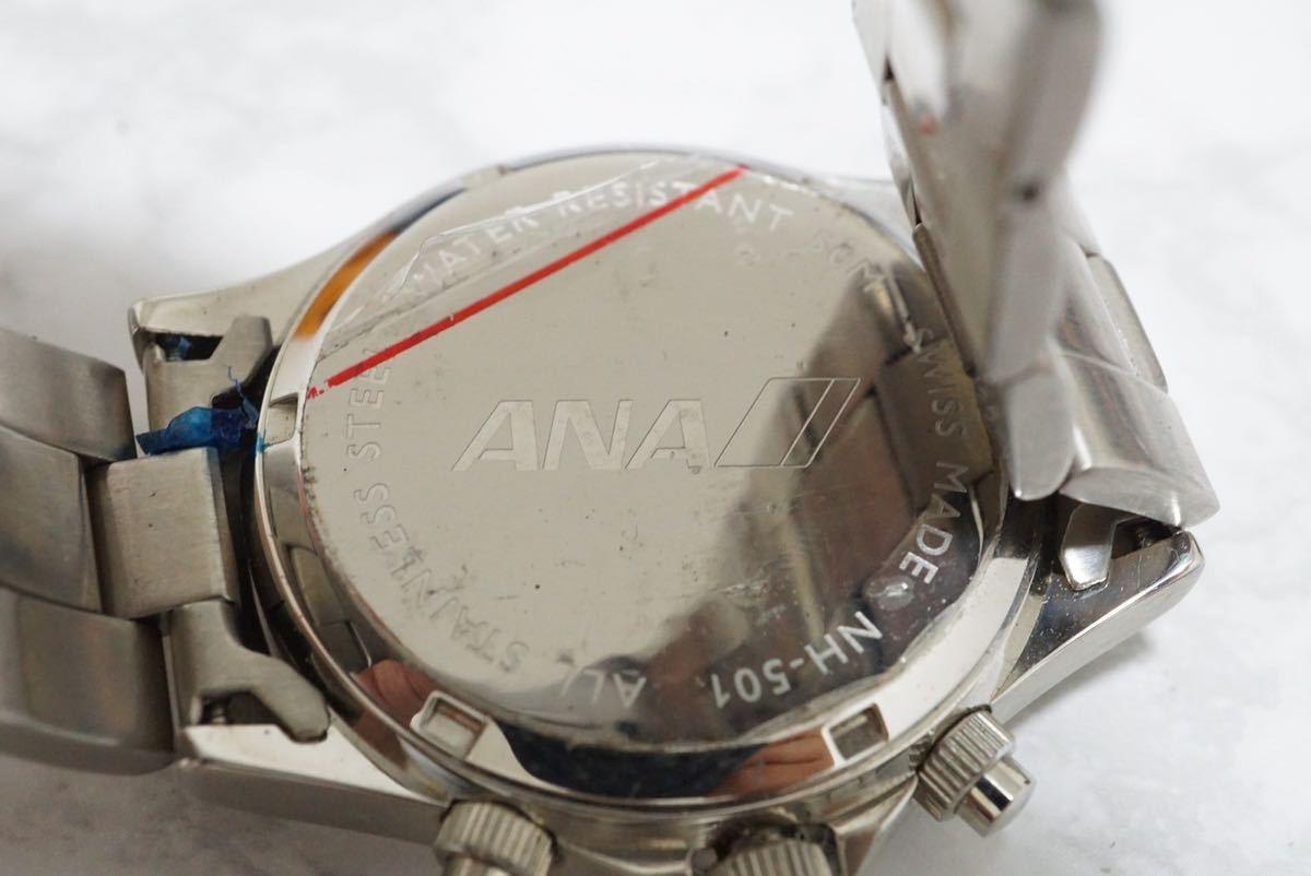 Yahoo!オークション - F565 全日空 ANA クロノグラフ メンズ 腕時計 2...