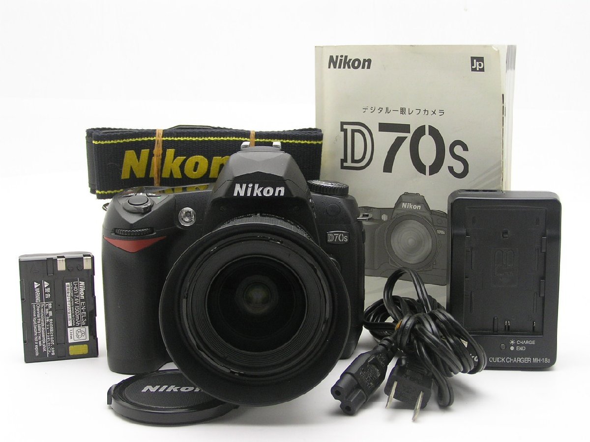 代購代標第一品牌－樂淘letao－★ハローカメラ★5832 Nikon D70s ( 28-80mm F3.3-5.6 G )フード.説明書.【 付属品あり】動作品 現状 1円スタート 即決有り