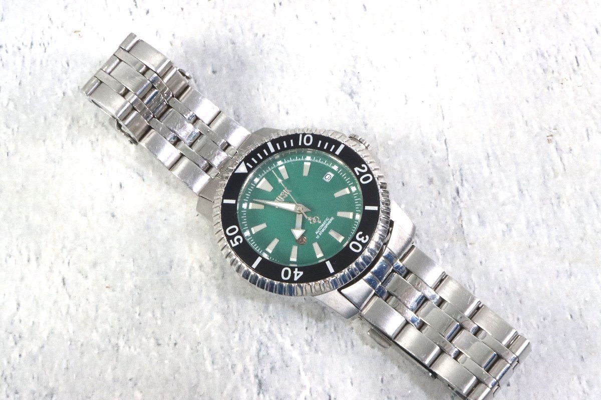 MUSK ムスク MM-2122 腕時計 文字盤グリーン サブマリーナタイプ 自動巻き(3針＋カレンダー)｜売買されたオークション情報、yahooの商品情報をアーカイブ公開 - オークファン ...