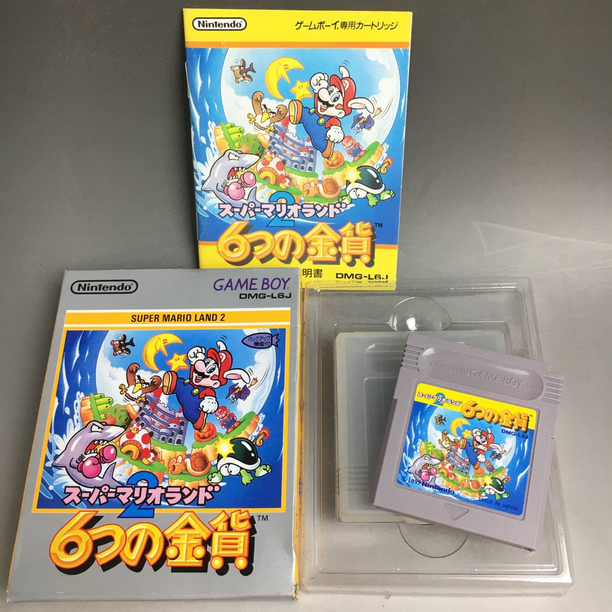 Yahoo!オークション - ut6/71 GB スーパーマリオランド 6つの金貨 箱 ...