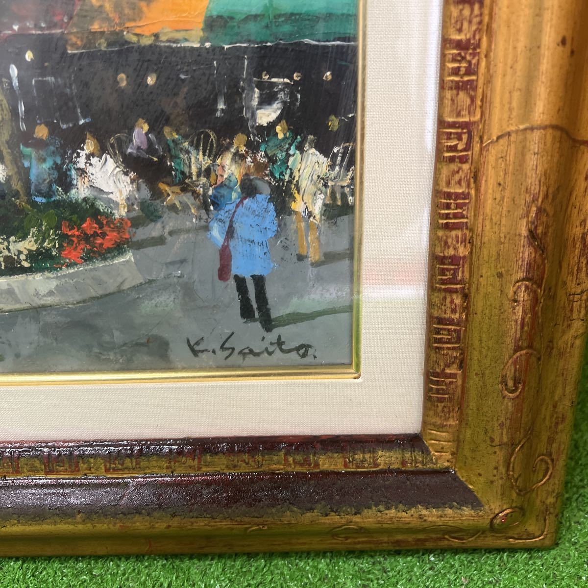 Yahoo!オークション - 【真作】斉藤要 K.Saito 絵画 油絵 フランス パ...