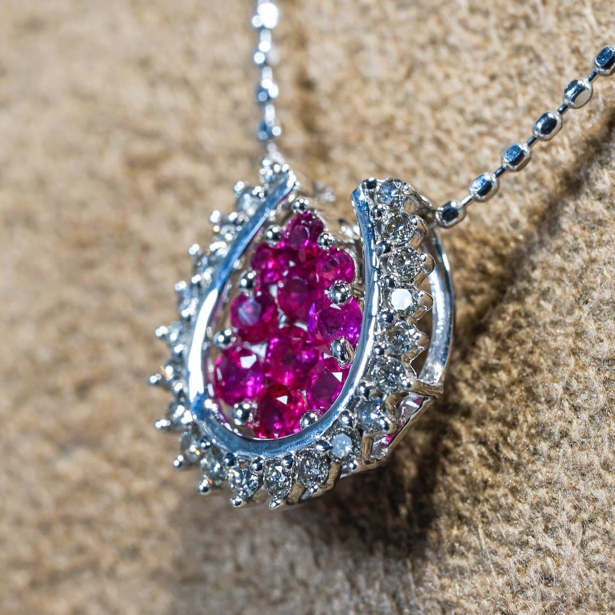 Yahoo!オークション - 1円スタ 天然ルビー 3way K18WG 2.6g ホワイト...