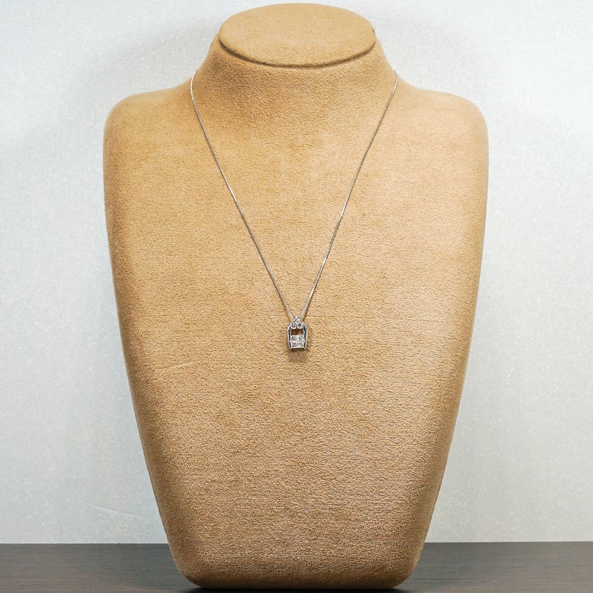 Yahoo!オークション - 1円スタ 【0.50ct】PT900 PT850 4.3g 40.5cm プ...