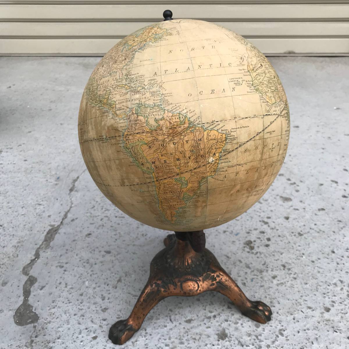 アール デコ期 1920s USA製 アンティーク地球儀 アメリカ製 インテリア オブジェ globe 猫脚 ヴィンテージ O62-11(雑貨)｜売買されたオークション情報、yahooの商品 ...