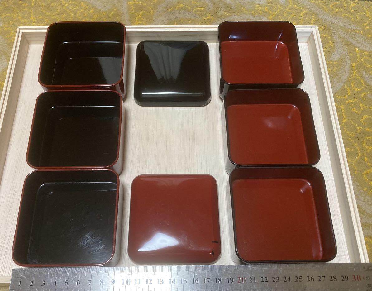 Yahoo!オークション - 重箱 姫重箱 朱 黒三段