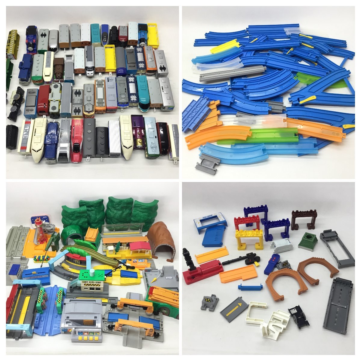 代購代標第一品牌－樂淘letao－ プラレール まとめ売り 大量 9kg 電車 車両 新幹線 レール 線路 カーブ 直線 橋脚 パーツ 140サイズ ジャンク