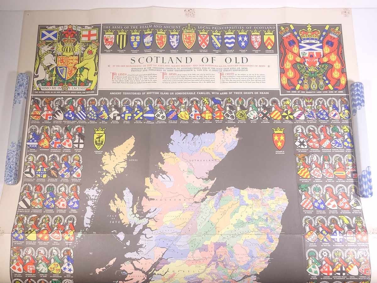 Yahoo!オークション - 【大型地図ポスター】 SCOTLAND OF OLD CLAN MAP...
