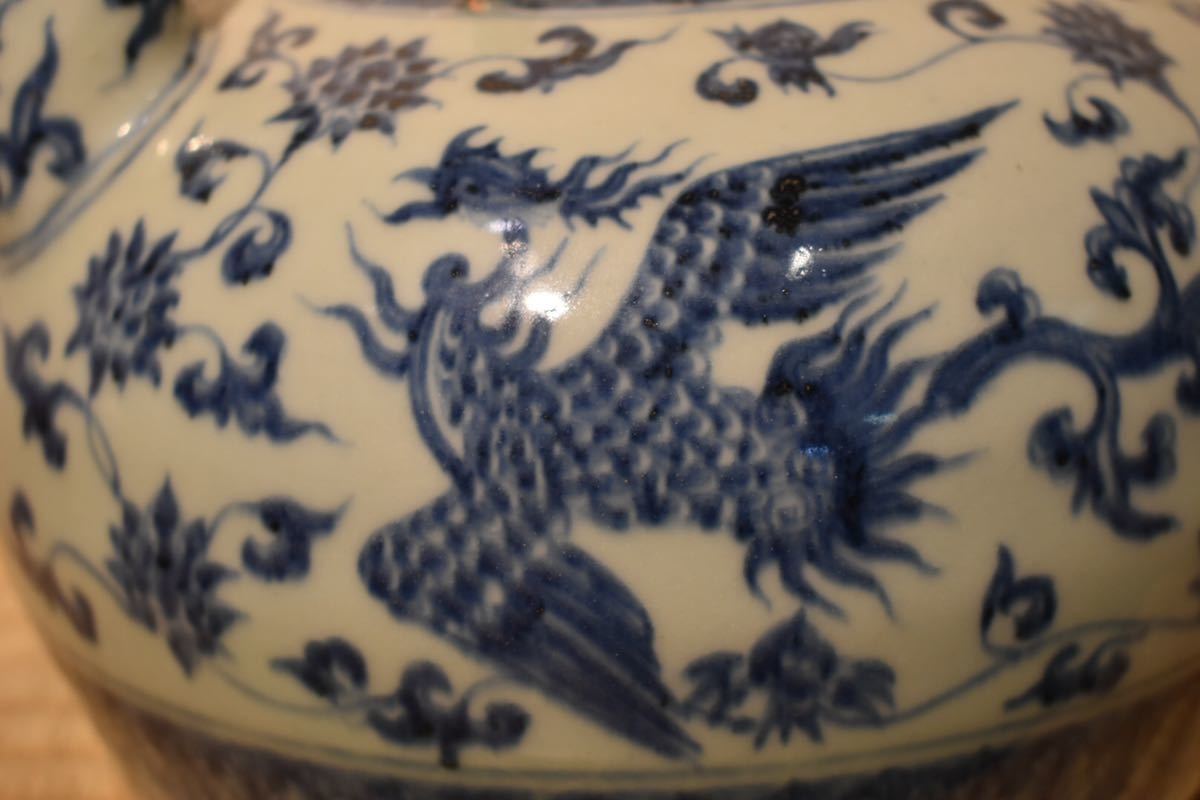 Yahoo!オークション - 【GE】E107【コレクター所蔵品】時代 染付雲鳳紋...