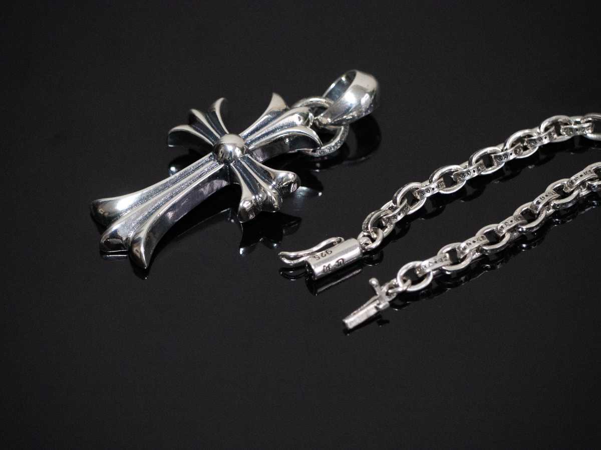 55センチ ペーパーチェーンネックレス ペンダント付き シルバー 55センチ ペーパーチェーンネックレス ペンダント付き シルバー