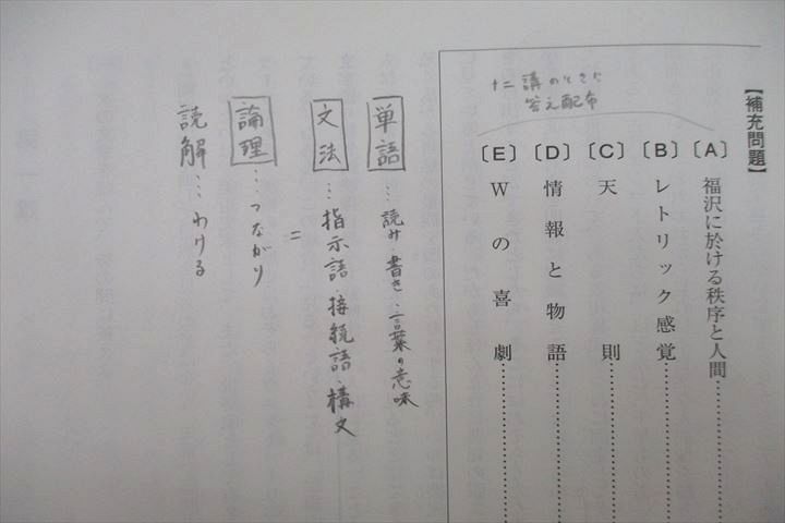 Yahoo!オークション - UY27-049 河合塾 国公立大現代文 テキスト通年セ...