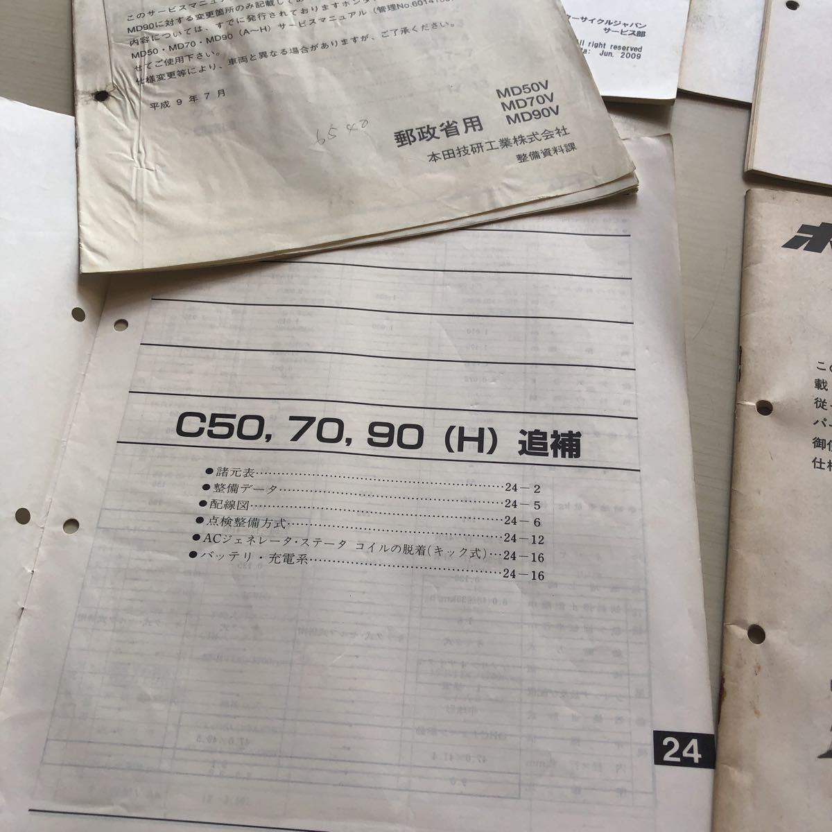 Yahoo!オークション - HONDA スーパーカブ C50-70-90-110 MD50-70-90 ...