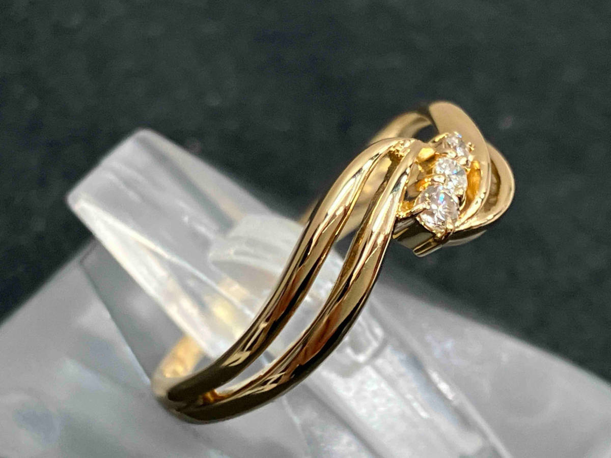 Yahoo!オークション - K18 ダイヤ 0.06ct デザイン リング 11号 リング...