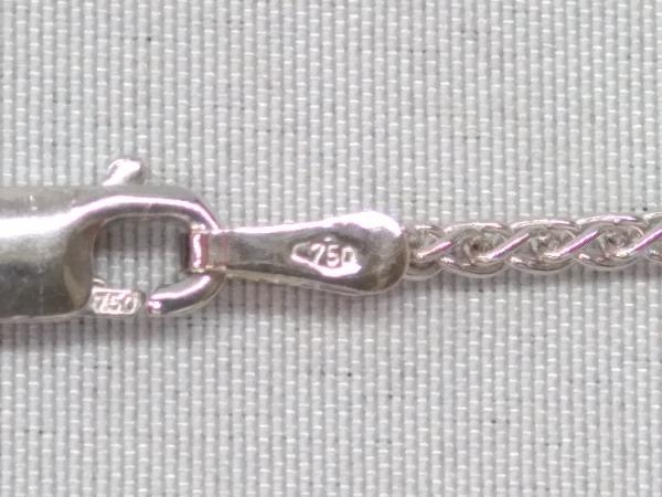 Yahoo!オークション - K18 ホワイトゴールド 39㎝ 総重量4.04g ネック...