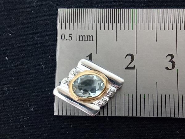 Yahoo!オークション - Pt900／K18／水色透明石0.80ct刻印あり／ダイヤ...