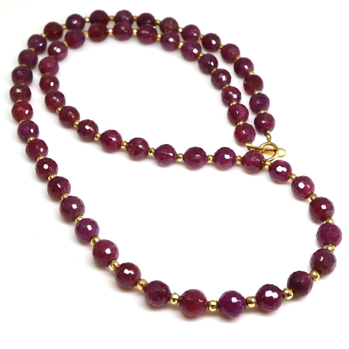 K18 天然ルビーネックレス A 35 8g 53 5cm Ruby ジュエリー Jewelry Dh0 Ea8 ルビー |売買された