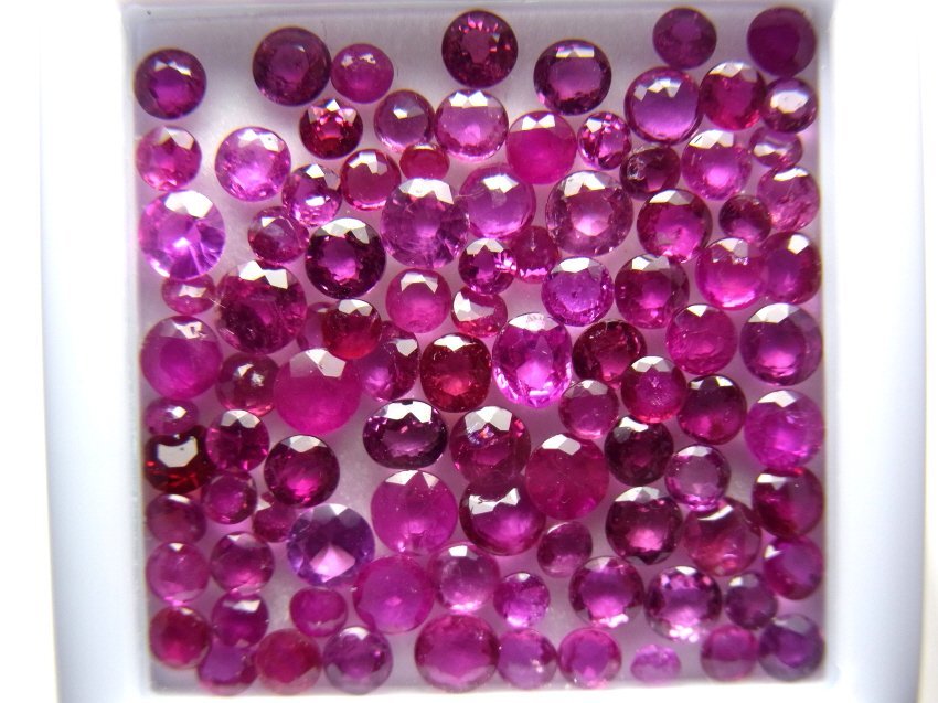 Yahoo!オークション - [Shimoe]最落無し 1円～合計8．26ct 赤色...