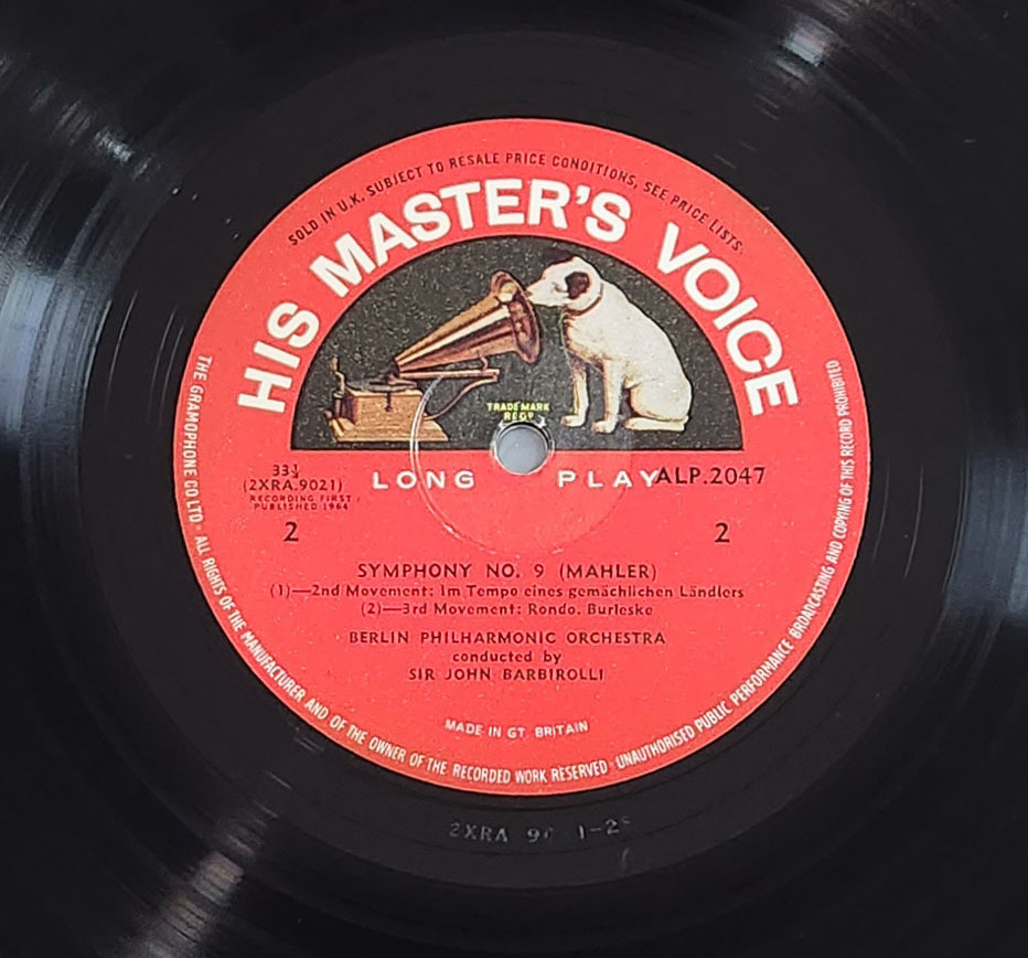 代購代標第一品牌－樂淘letao－極美! 英HMV ALP 2047-8 マーラー交響曲第9番 バルビローリ