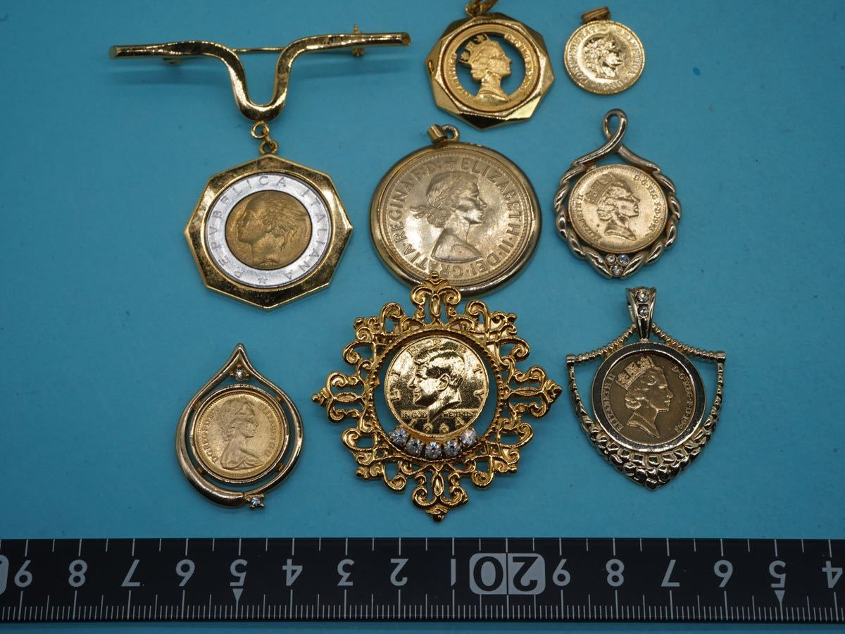 Yahoo!オークション - y35 エリザベス コイントップ ペンダントトップ ...