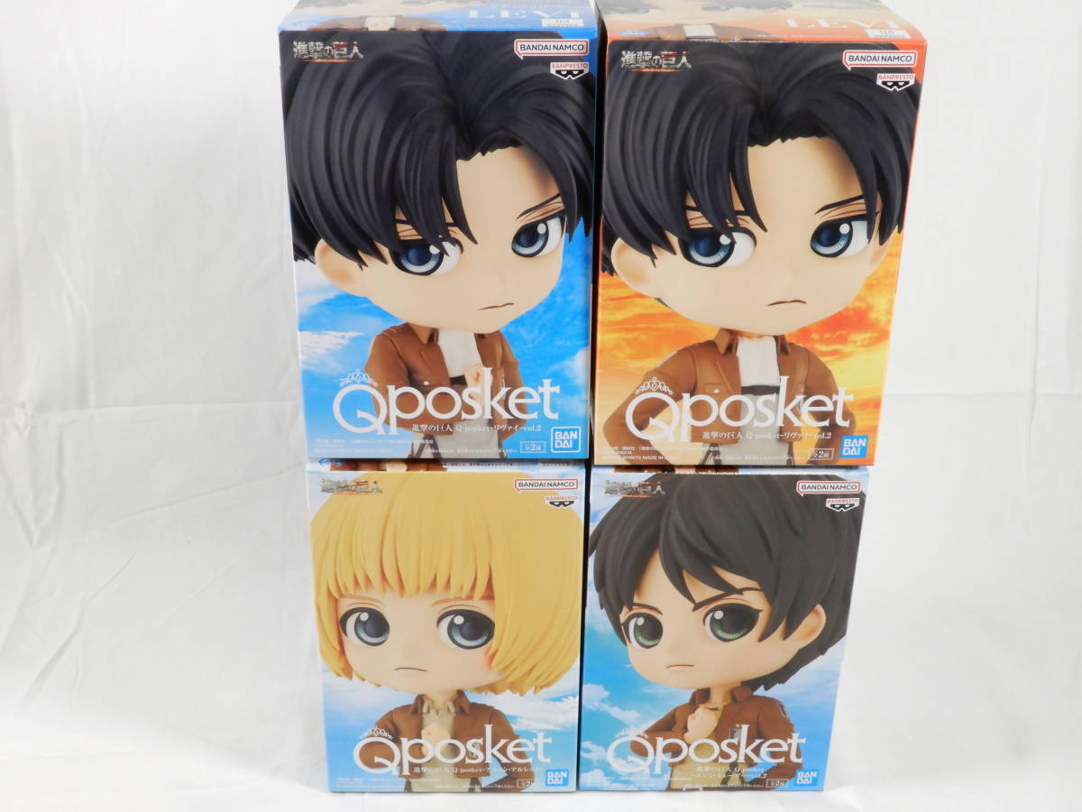 Yahoo!オークション - 10/Y965 未開封 【4点セット】進撃の巨人 Q posk...