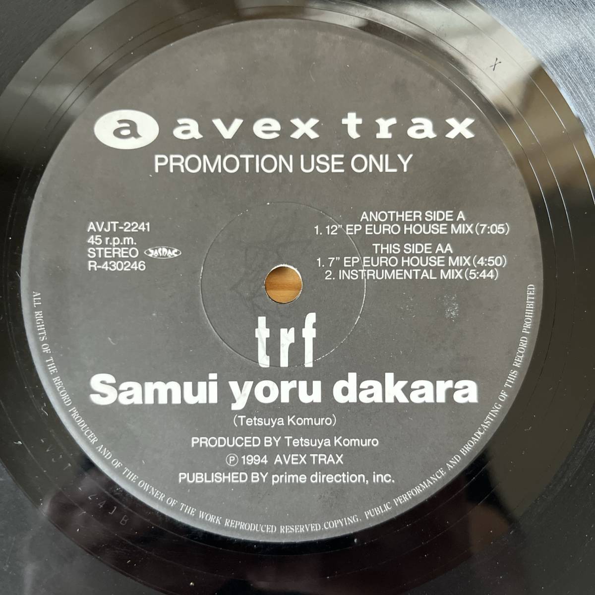 Yahoo!オークション - 国内盤 プロモ 12“ trf Samui Yoru Dakara AVJT...