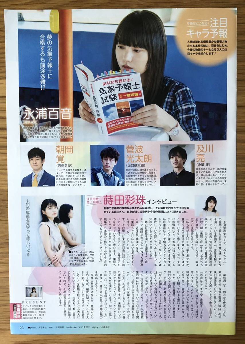 Yahoo オークション おかえりモネ 清原果耶さん 永瀬廉さん 坂口健太