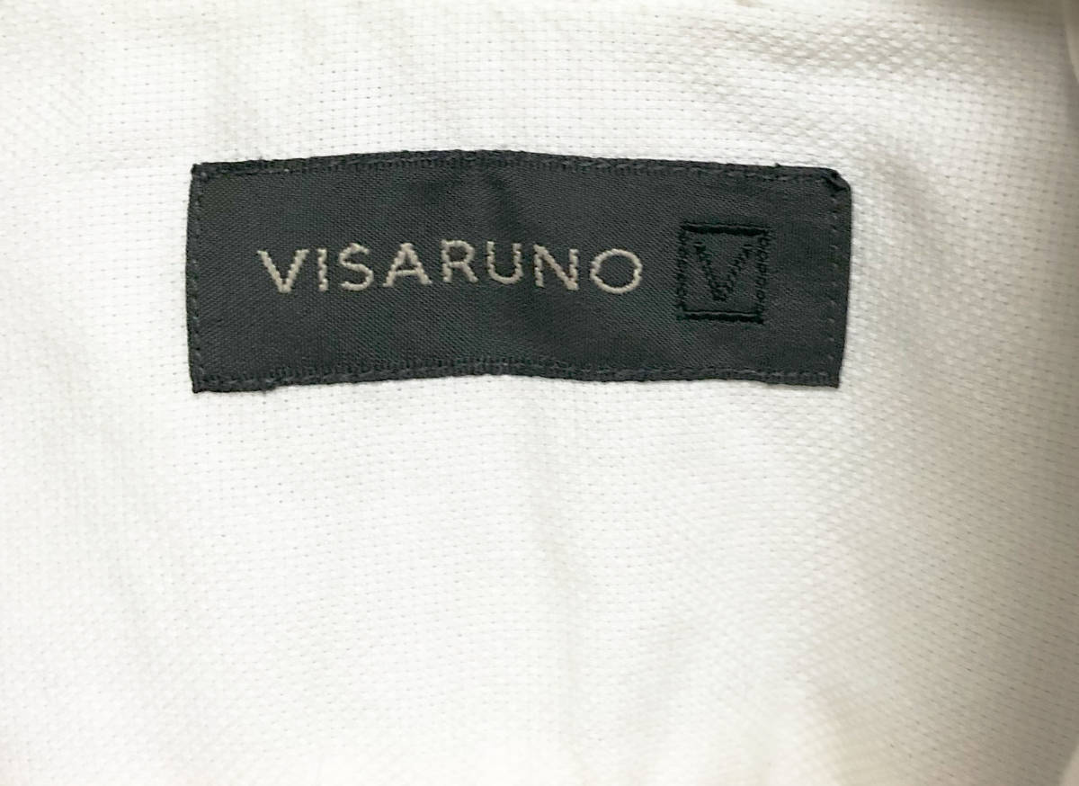 Yahoo!オークション - VISARUNO(ビサルノ)ボタウンダウンシャツ 白地ピ...
