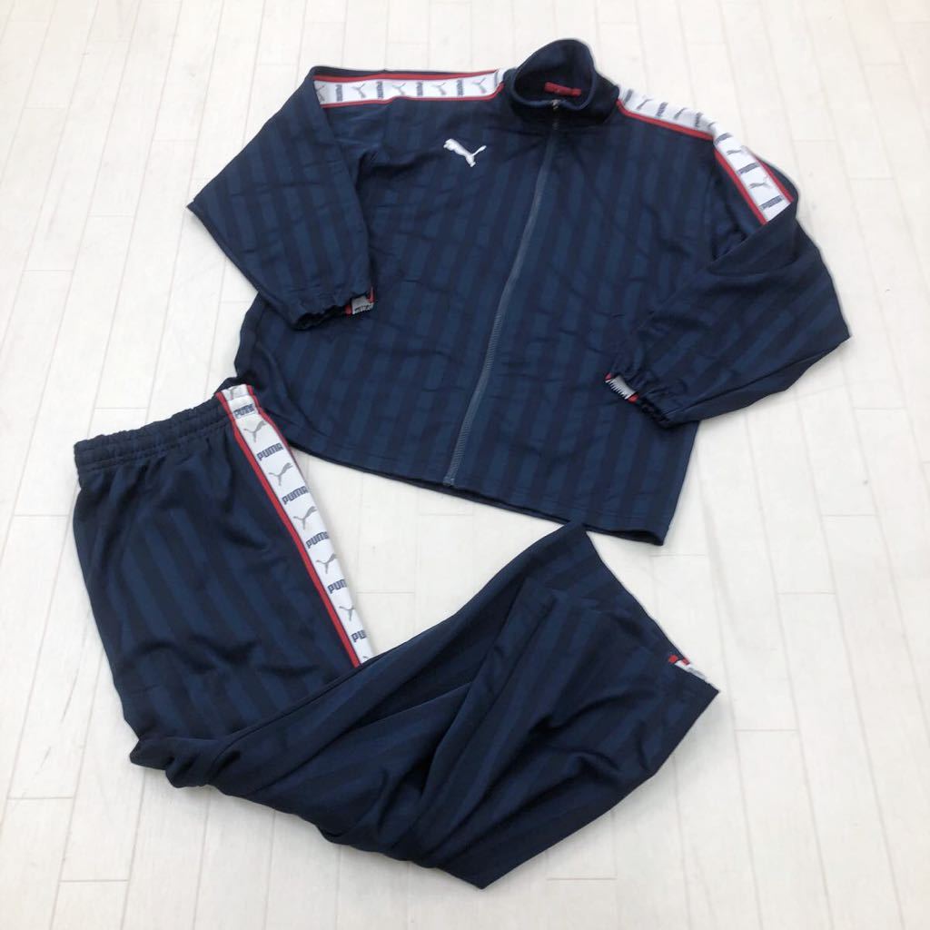 代購代標第一品牌－樂淘letao－1123★ PUMA プーマ ジャージ セットアップ ジップアップブルゾン クロップドほどパンツ S-M L メンズ ネイビー