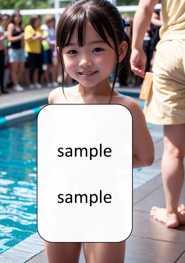 Yahoo オークション B2 サイズ 【 プール開放 】等身大 風 大判 イラ