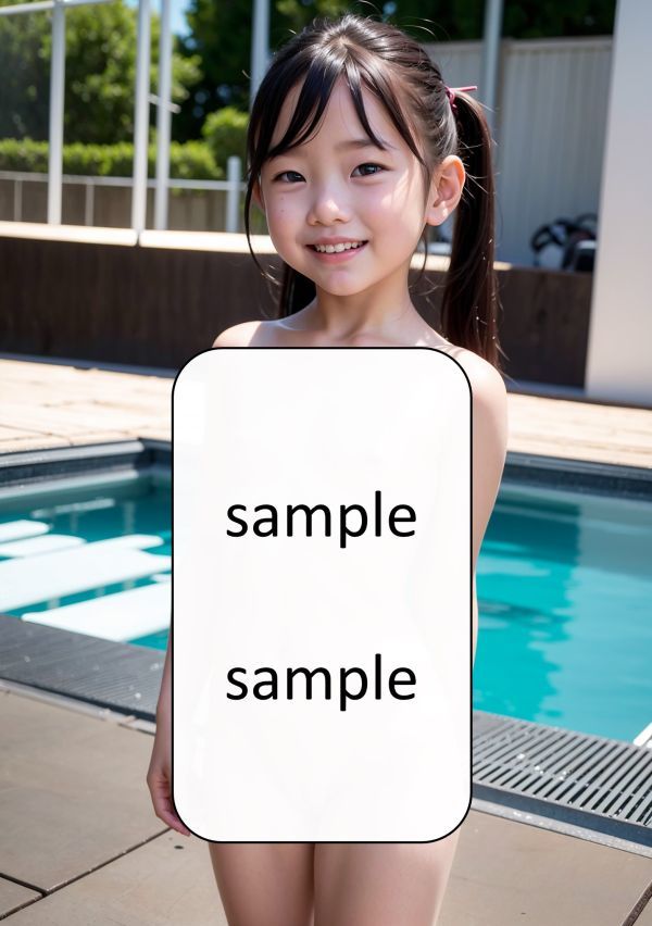 Yahoo オークション B2 サイズ 【 プール開放 】等身大 風 大判 イラ