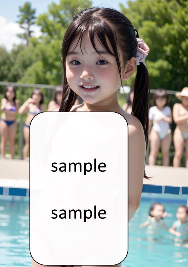 Yahoo オークション B2 サイズ 【 プール開放 】等身大 風 大判 イラ